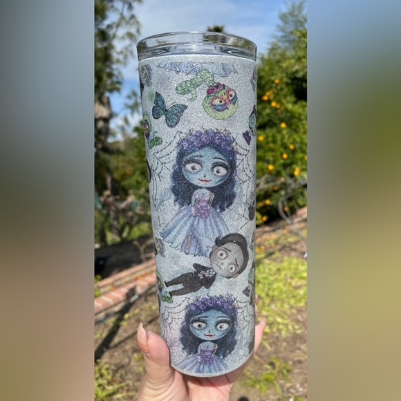 Dining | Corpse Bride Silver Glitter Tumbler 2oz | Poshmark